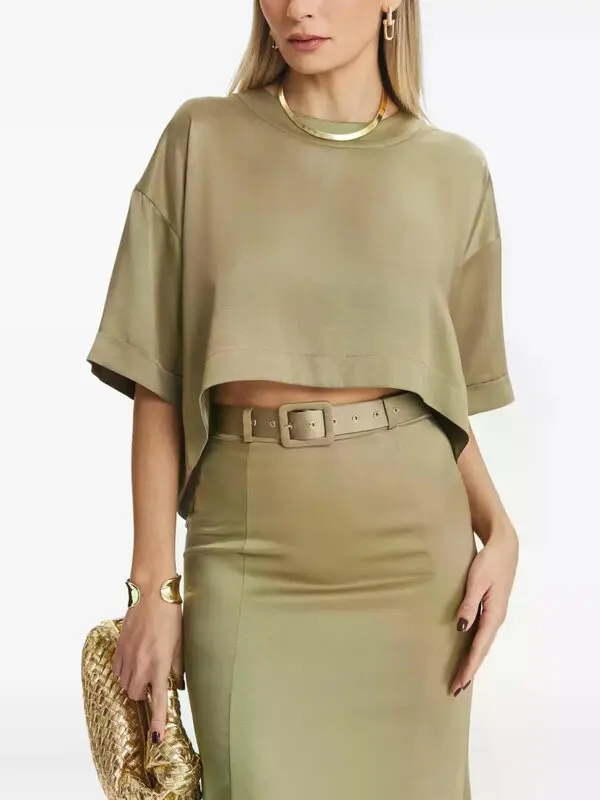 IL VOLO Cropped Short-sleeve T-shirt - Green