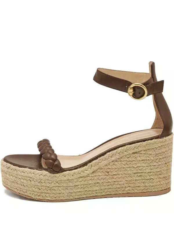 GIANVITO ROSSI Merida Wedged Sandals - Brown