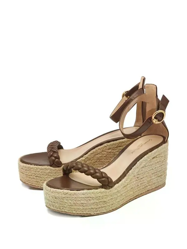 GIANVITO ROSSI Merida Wedged Sandals - Brown