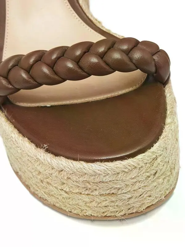GIANVITO ROSSI Merida Wedged Sandals - Brown