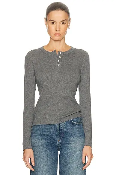 FLORE FLORE Jess Long Sleeve Top - Melee Grey