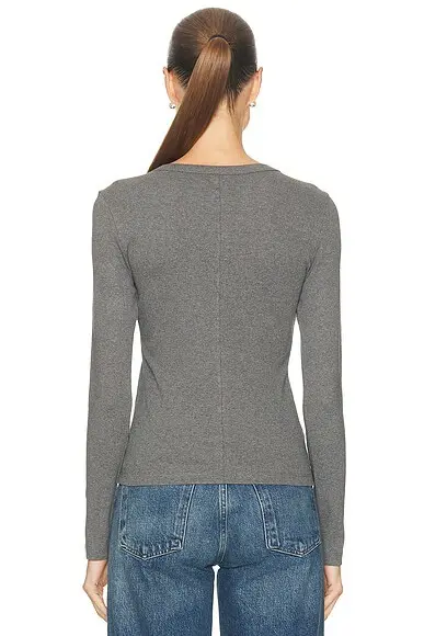 FLORE FLORE Jess Long Sleeve Top - Melee Grey