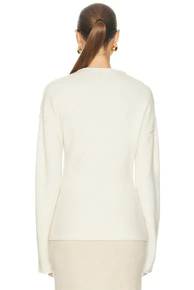 Helmut Lang Slouchy Crew Top - Ivory