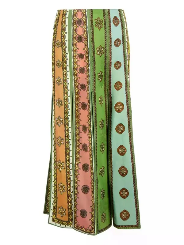 ALEMAIS Side-slit Jacquard Skirt
