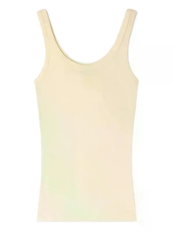 Sandro Ribbed Vest Top With Embroidered Detail