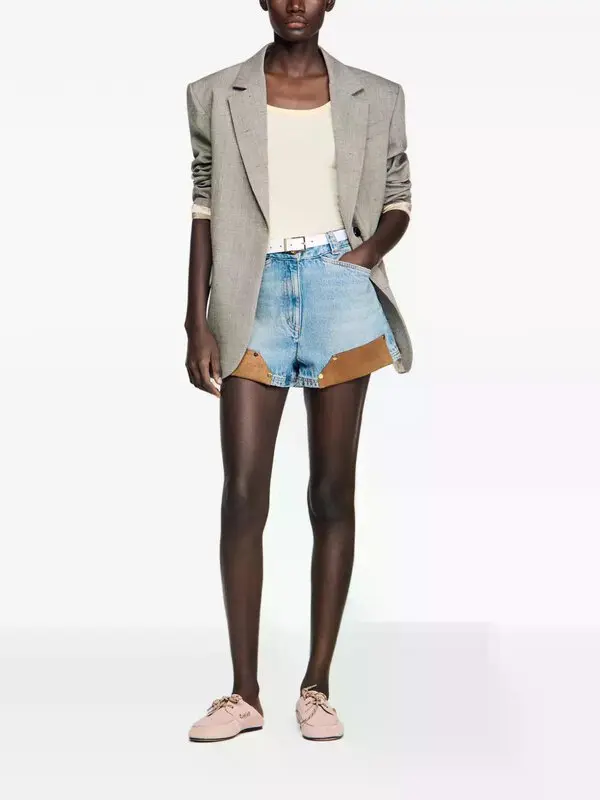 Sandro Ribbed Vest Top With Embroidered Detail