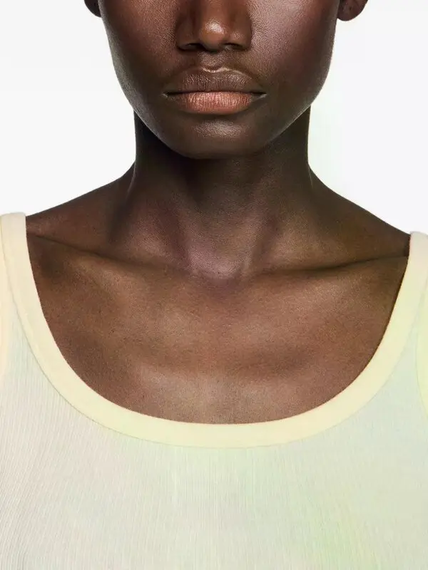 Sandro Ribbed Vest Top With Embroidered Detail