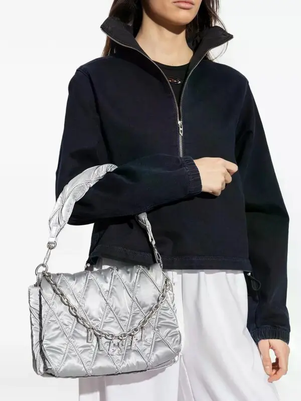 DIESEL® Charm-d Shoulder Bag - Silver