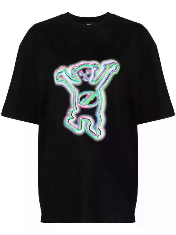 We11Done Teddy Print T-shirt - Black