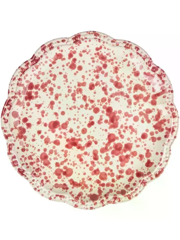 CABANA Speckled Ceramic Dinner Plate - Red