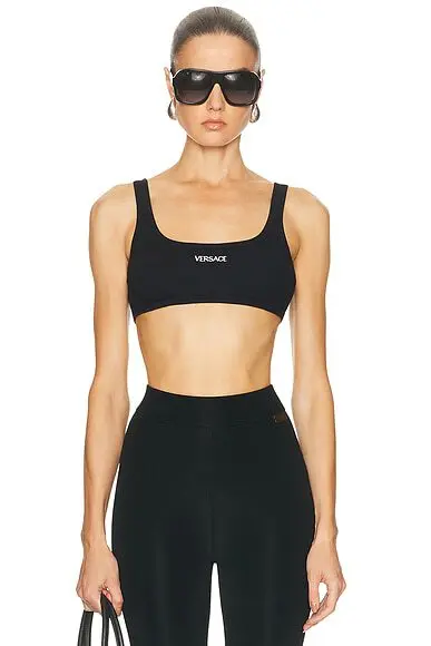 Versace Cotton Rib Bra Top