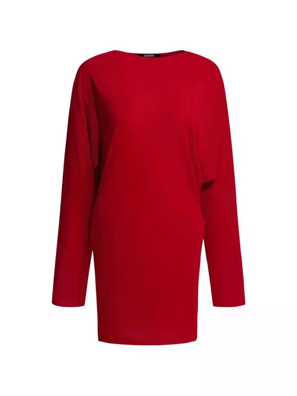 Jacquemus La Mistral Open-back Draped Dress - Red