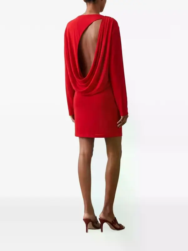 Jacquemus La Mistral Open-back Draped Dress - Red