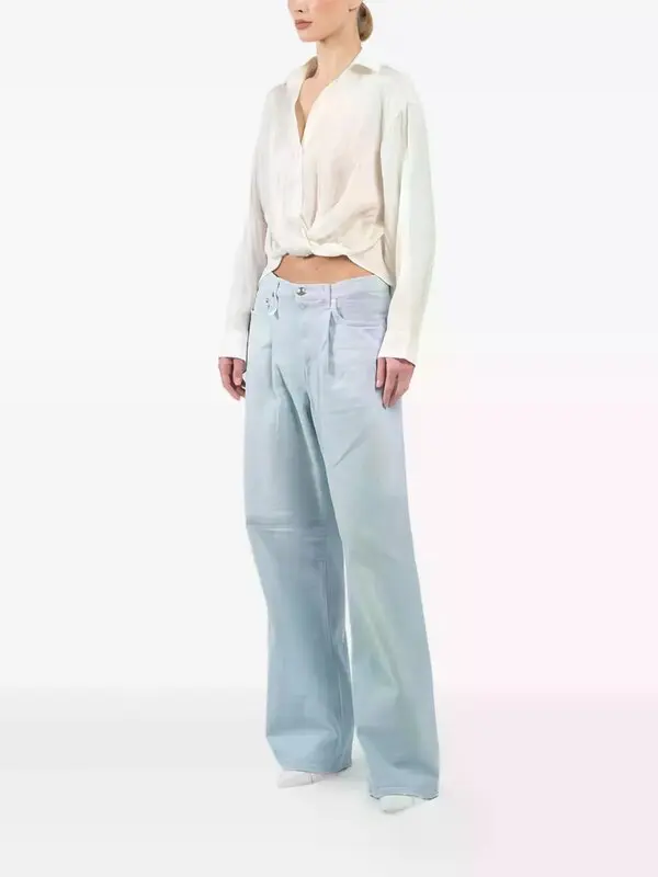 R13 Pleated Front Jeans - Blue