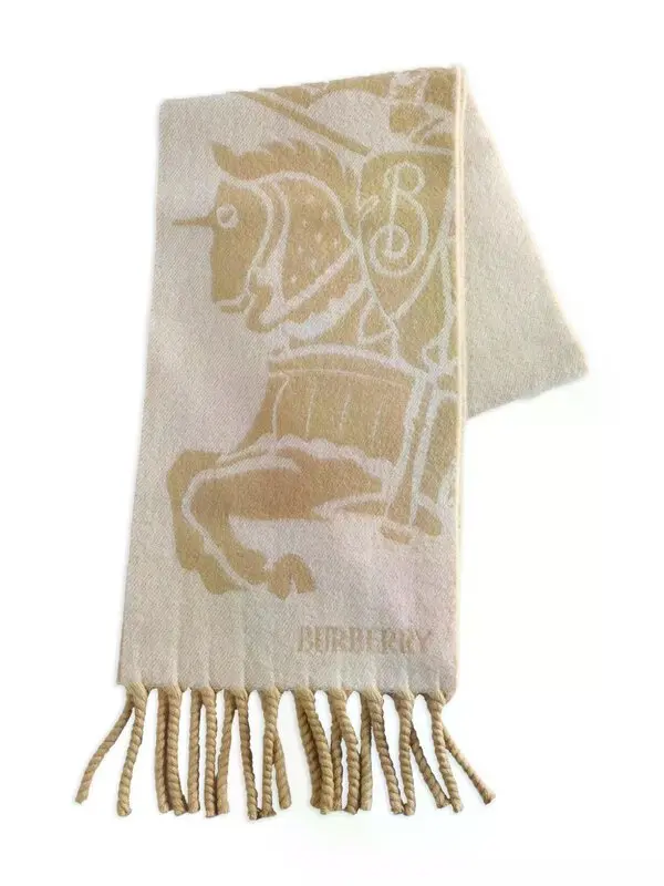 Burberry Logo Fringed Scarf