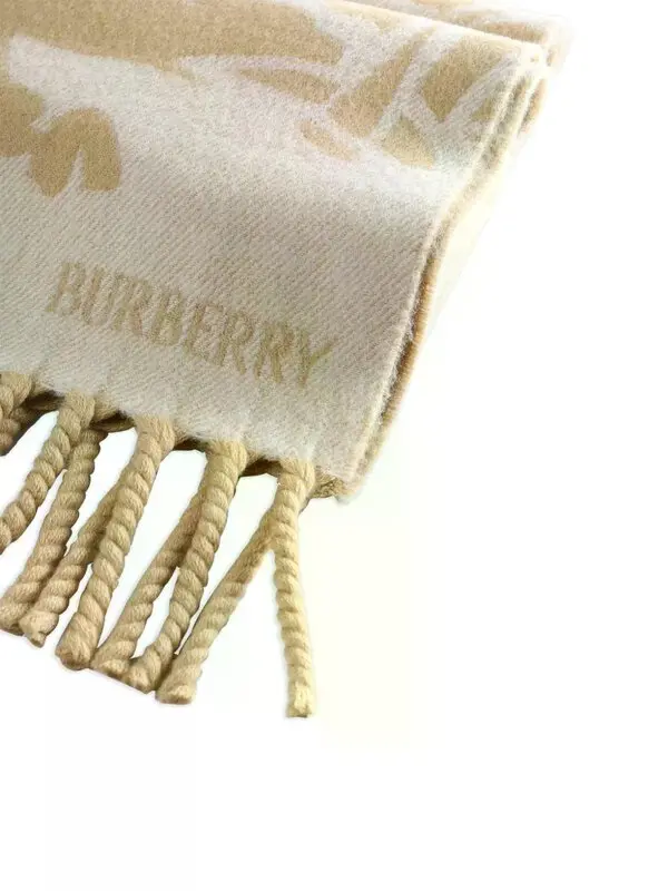 Burberry Logo Fringed Scarf
