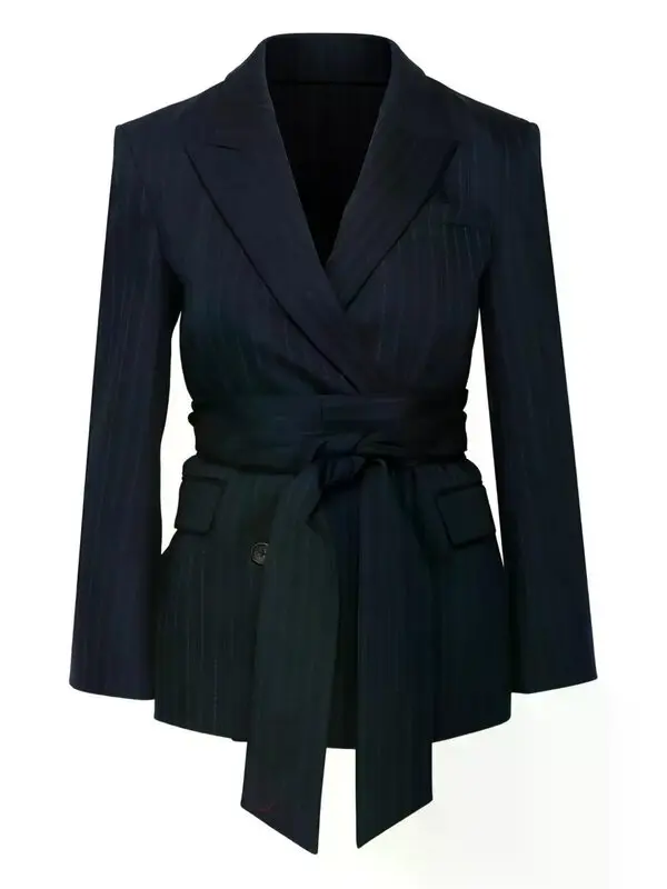 TWP Delancey Pinstripe Tie-fastening Blazer