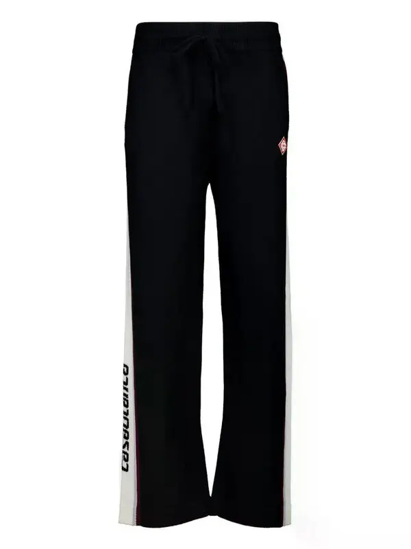 Casablanca Striped Trousers - Black