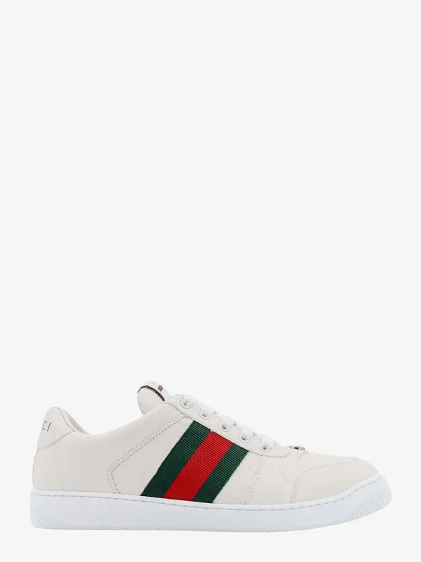 Gucci Screener Leather Sneakers - White