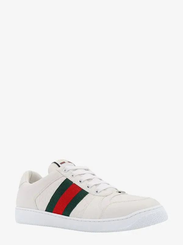 Gucci Screener Leather Sneakers - White