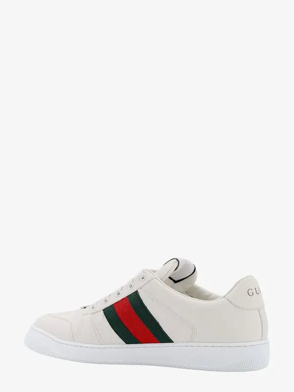 Gucci Screener Leather Sneakers - White