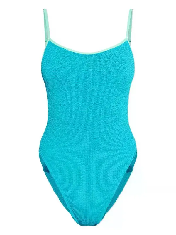 Bond Eye Contrast One Piece Swimsuit - Blue
