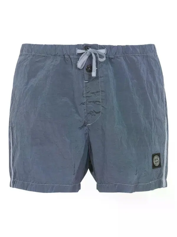 Stone Island Stripe Swim Shorts - Blue
