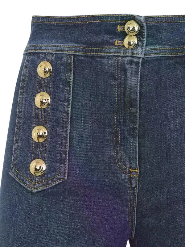 Elisabetta Franchi Button-detail Flared Jeans