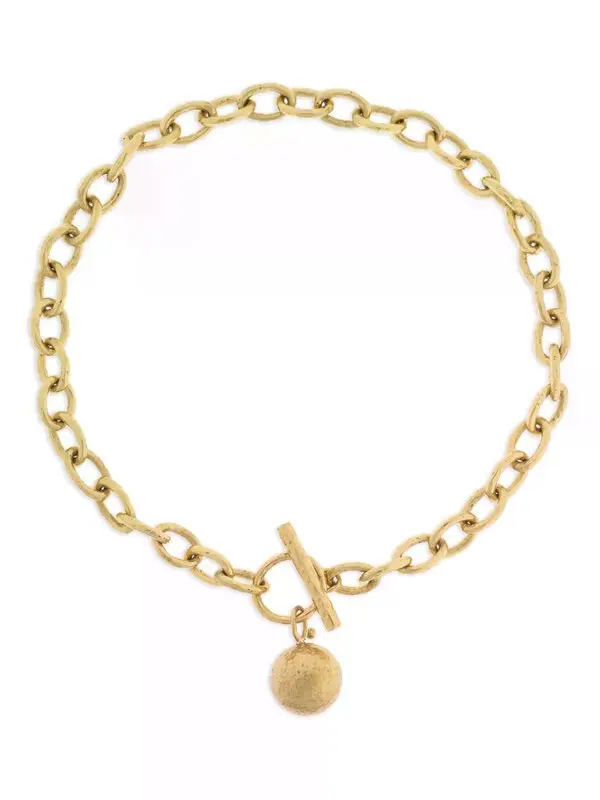 Ulla Johnson Chain-link Necklace With Ball Pendant - Gold