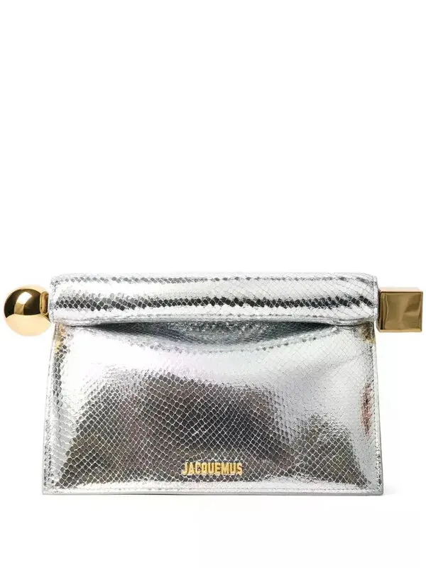 Jacquemus Rond Carré Clutch Bag - Silver