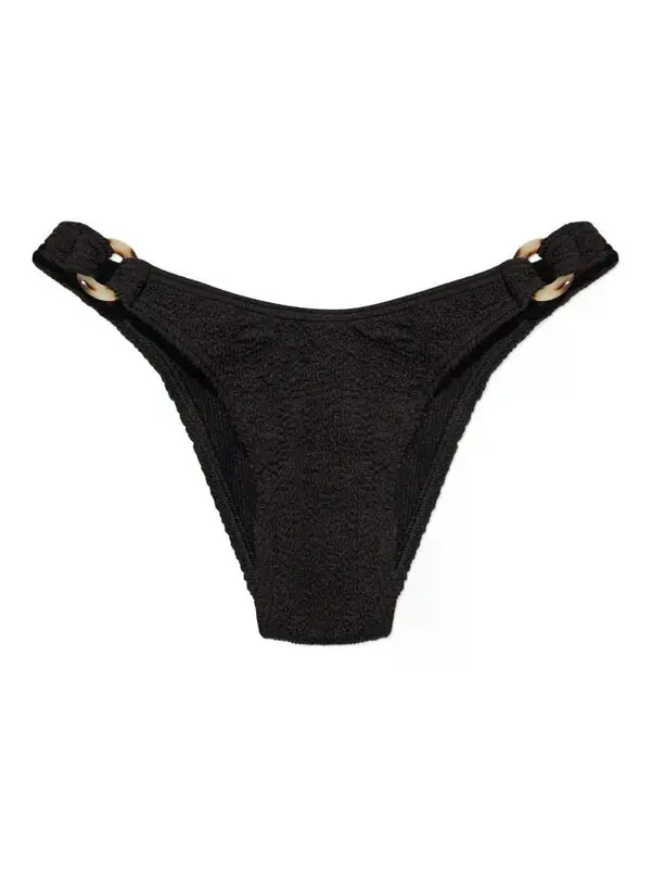 Bond Eye Ring-detail Bikini Bottom - Black