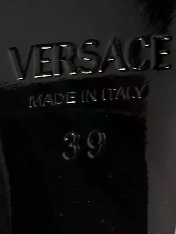 Versace Leather Platform Wedge Boots