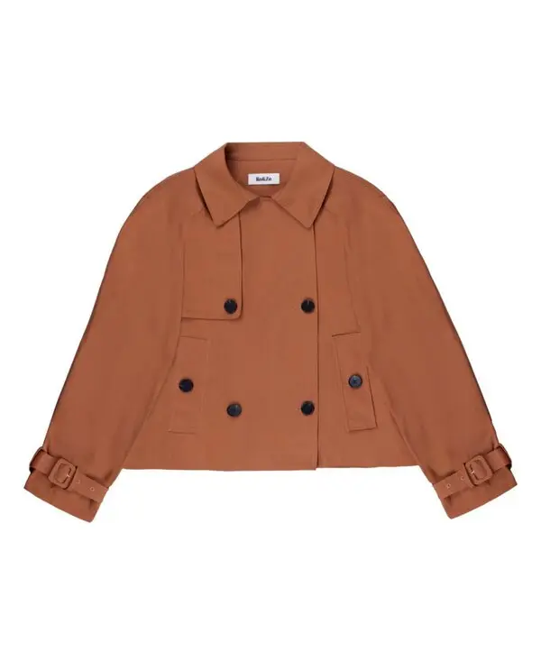 RO & ZO Long Sleeve Short Trench Jacket