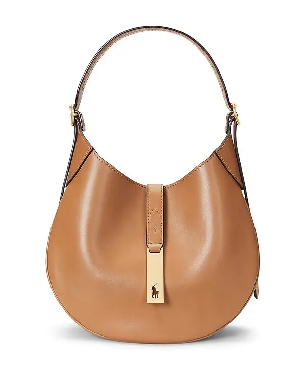 Ralph Lauren Polo Id Leather Small Shoulder Bag - Tan