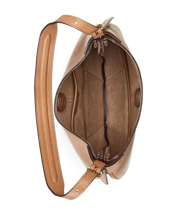 Ralph Lauren Polo Id Leather Small Shoulder Bag - Tan