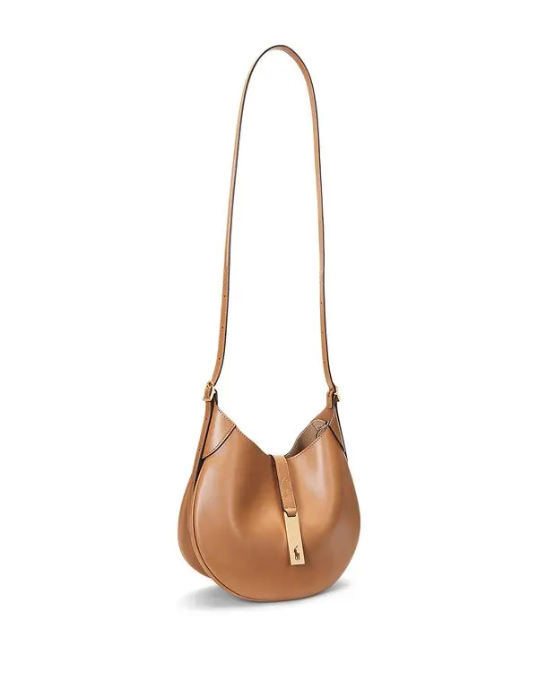 Ralph Lauren Polo Id Leather Small Shoulder Bag - Tan