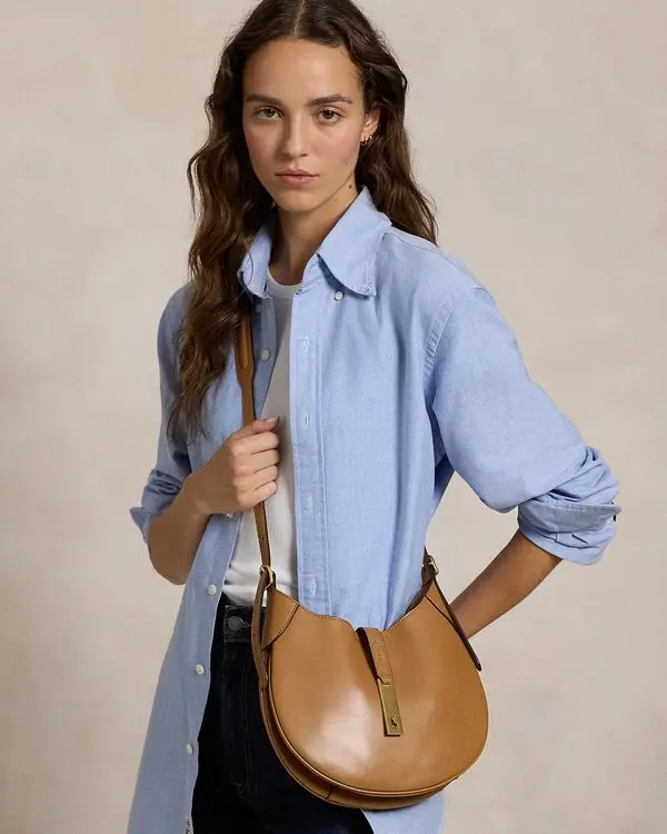 Polo Ralph Lauren Polo Id Leather Small Shoulder Bag - Tan