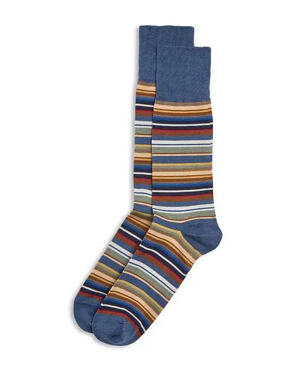 Paul Smith Munich Stripe Crew Socks - Turquoise