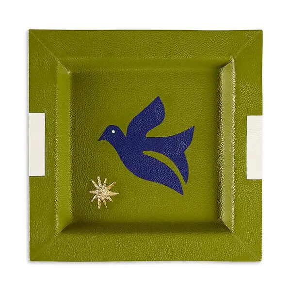 Jonathan Adler Playa Leather Tray - Green