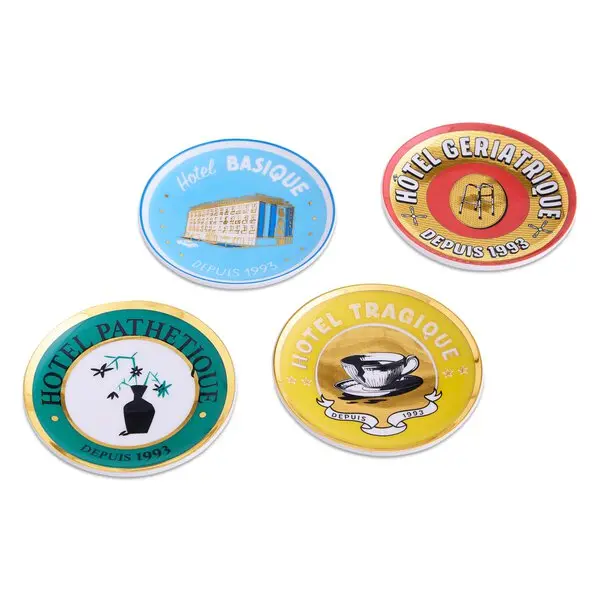 Jonathan Adler Hotel De Reve Coasters, Set Of 4