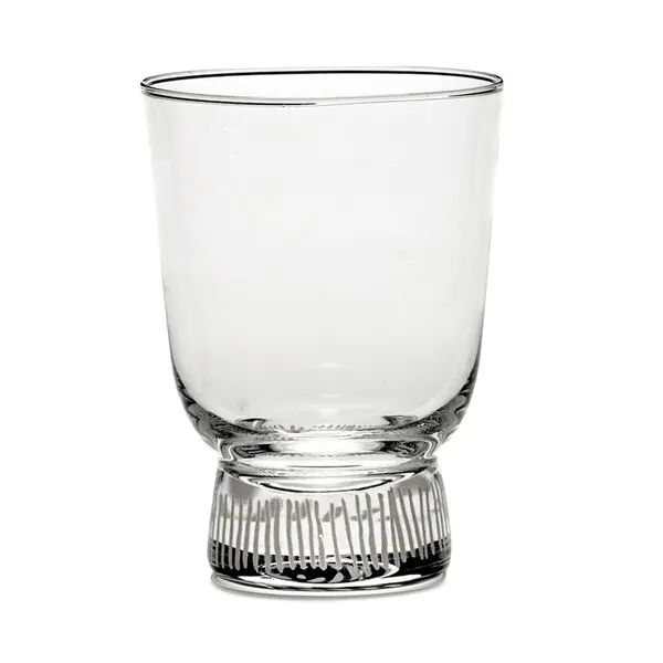 SERAX Glass Stripe Feast Sandblasted Glasses, Set Of 4