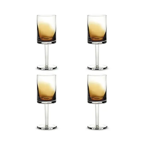 SERAX White Wine Glass Amber Zuma, Set Of 4 - Brown