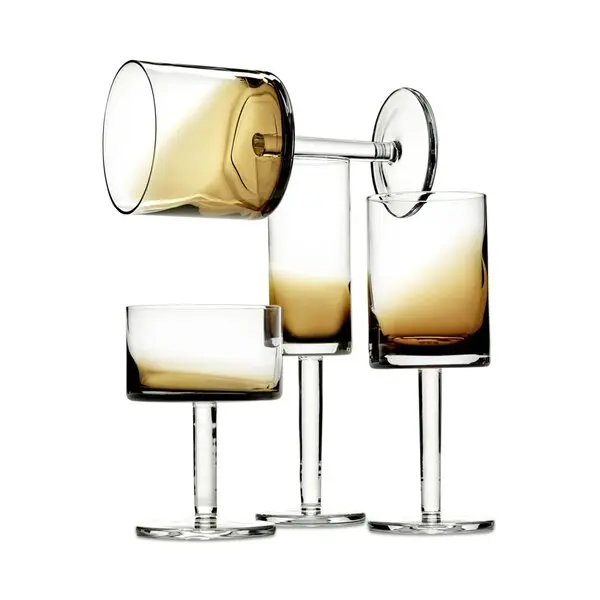 SERAX Champagne Coupe Amber Zuma, Set Of 4
