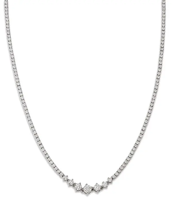 Bloomingdale'S Luxe Collection Lab Grown Diamond Necklace 6.0 Tcw - White Gold