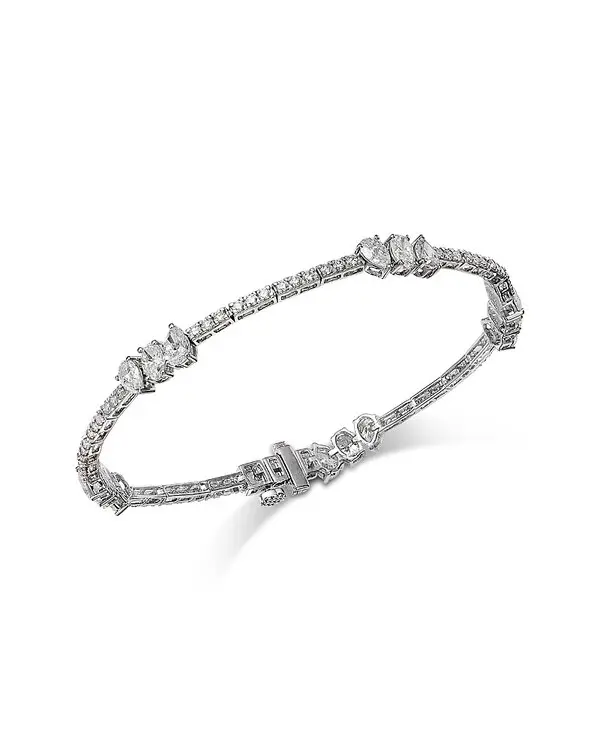 Bloomingdale'S Luxe Collection 14k Lab Grown Diamond Bracelet 4.75 Tcw - White Gold