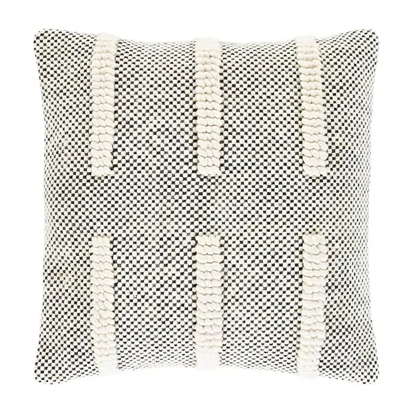 LIVABLISS Surya Harlow Decorative Pillow - Cream/black