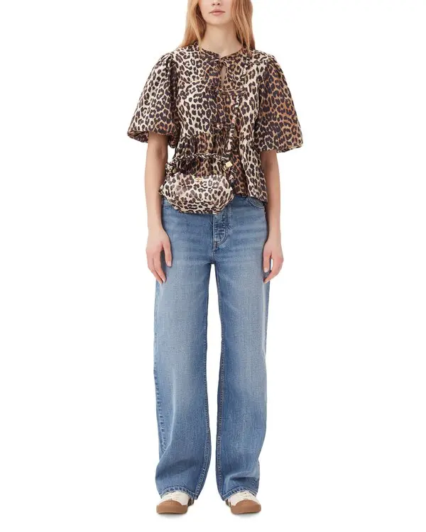 GANNI Animal Print Mini Bou Bag - Leopard