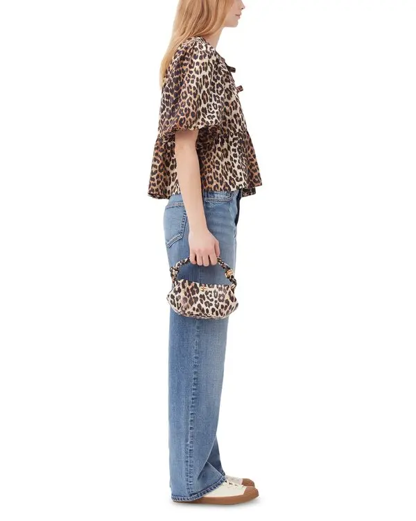 GANNI Animal Print Mini Bou Bag - Leopard