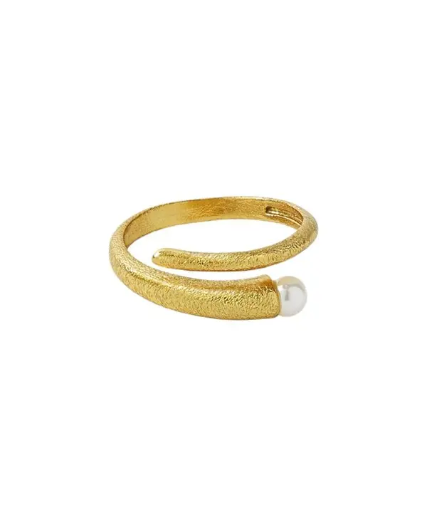 OTTOMAN HANDS Avalon Pearl Stacking Ring - Gold