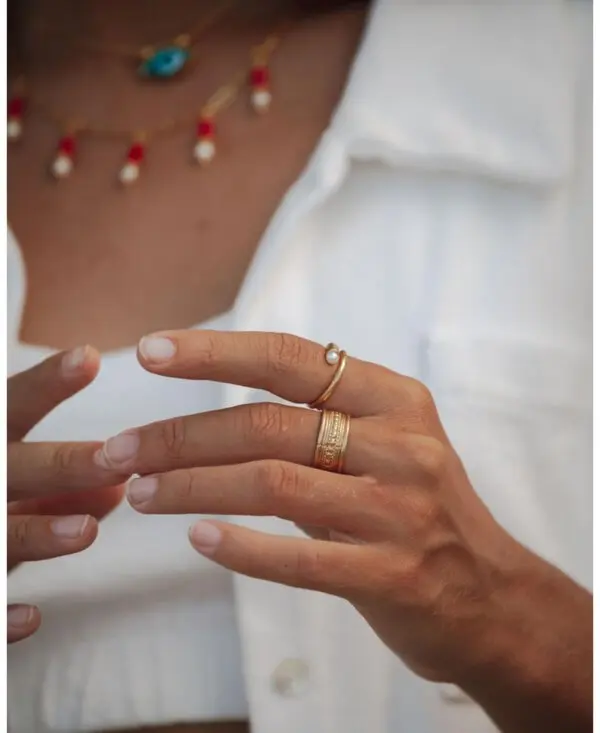 OTTOMAN HANDS Avalon Pearl Stacking Ring